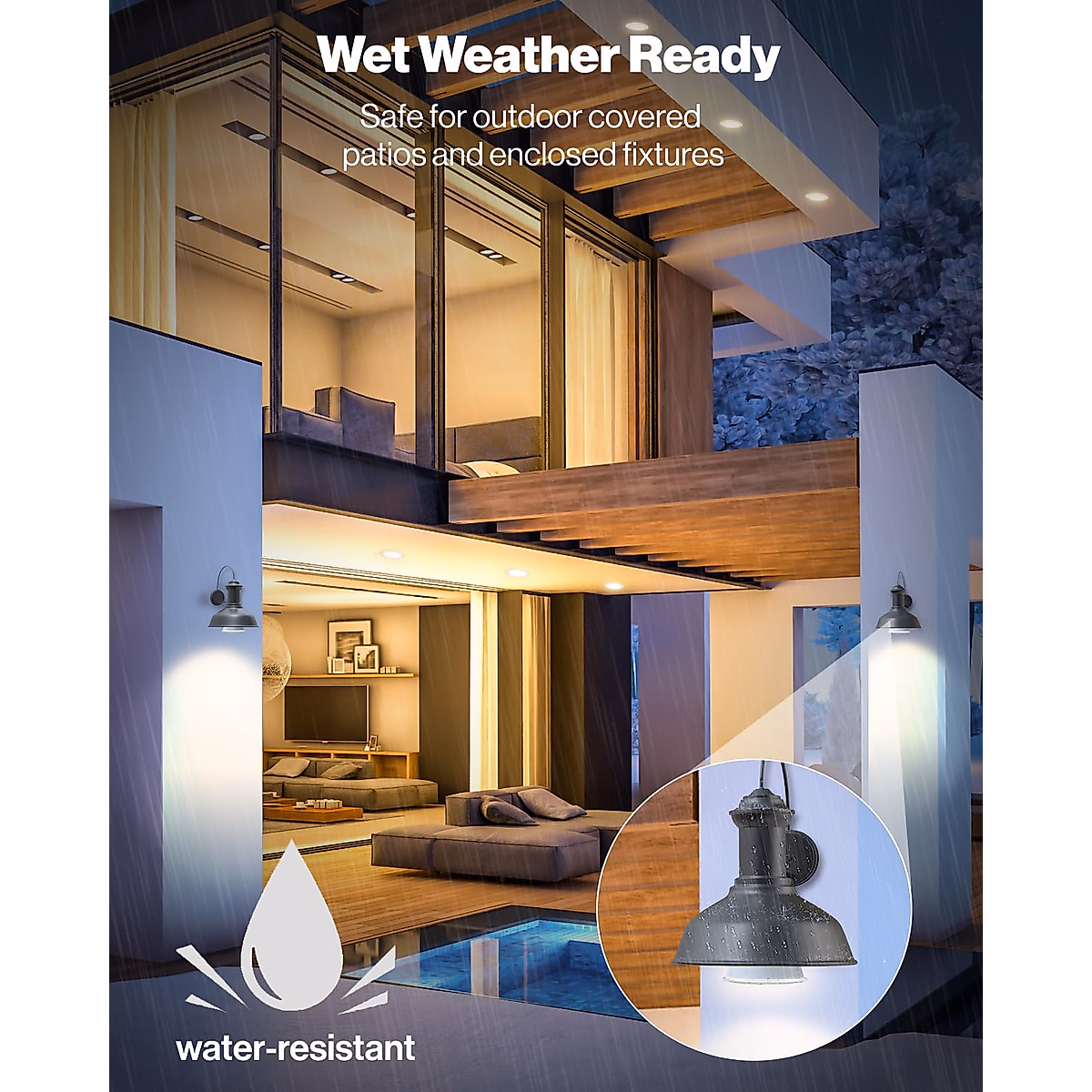 Sunco 2 Pack PAR30 LED Bulbs, 1200 Lumens High Brightness Flood Light Indoor, 75W Equivalent 11W, Dimmable, 2700K Soft White, E26 Medium Base, Exterior, Wet Rated - UL