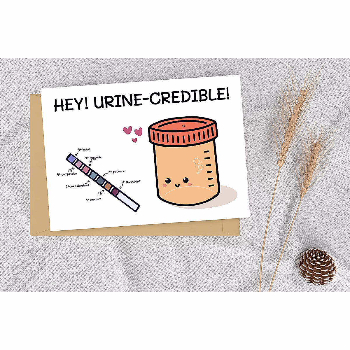 LissiArt97 Urine Credible Card - Thank You Card For Doctor Nurse Nephrologist Healthcare Worker Medical - Urologist Card - Cute Medical Card - Greeting Card