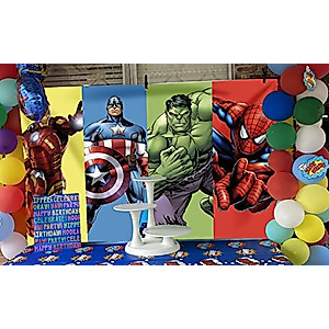 Baolifan Hero 5x3ft Backdrop for Boy Birthday Party Super City Red Hero Anime Iron Photography Background Boy Children Bday Party Supplies Baby Showe