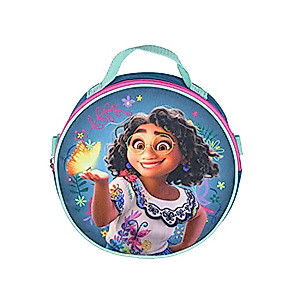 Bioworld Disney Encanto 5 Pc Backpack Set Lunch Box Pencil Case Keychain and Carabiner