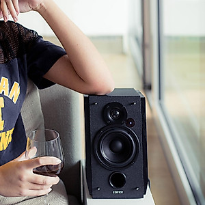 Edifier R1850DB Active Bookshelf Speakers with Bluetooth and Optical Input - 2.0 Studio Monitor Speaker - Built-in Amplifier with Subwoofer Line Out