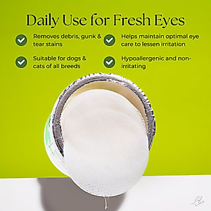 Furray Eye Cleaning Wipes for Dogs and Cats 180 Count | Small-Medium Breeds | Gentle & Effective Gunk & Debris Removal | Reduces Tear Stains | Hypoallergenic, pH-Balanced, Non-Scented with Aloe
