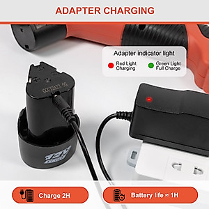 VLOXO Cordless Electric Fillet Knife with 4 Ti-Nitride S.S. Coated Non-Stick Blades & 2 Batteries Safe Lock Non-Slip Grip Handle Rechargeable Electric Fishing Knife Outdoor Edge Knife for Fishing