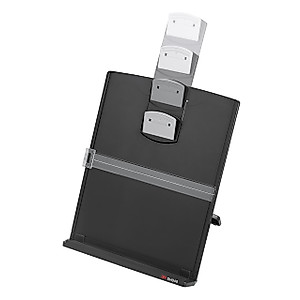3M Desktop Document Holder Copy Holder, Adjustable Clip Holds Portrait and Landscape Documents for Easy Viewing, Bottom Ledge Has Lip to Keep up to 150 Sheets Securely in Place, Black (DH340MB)