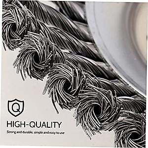 HANABASS 1 Set 8 Wire Wheel Weeding Grass Trimmer Head Wire Grinder Brush Head Corded Lawn Mower Weeding Cutter Trimmer Head White to Rotate Carbon Steel Wire Wired Thread Cutting