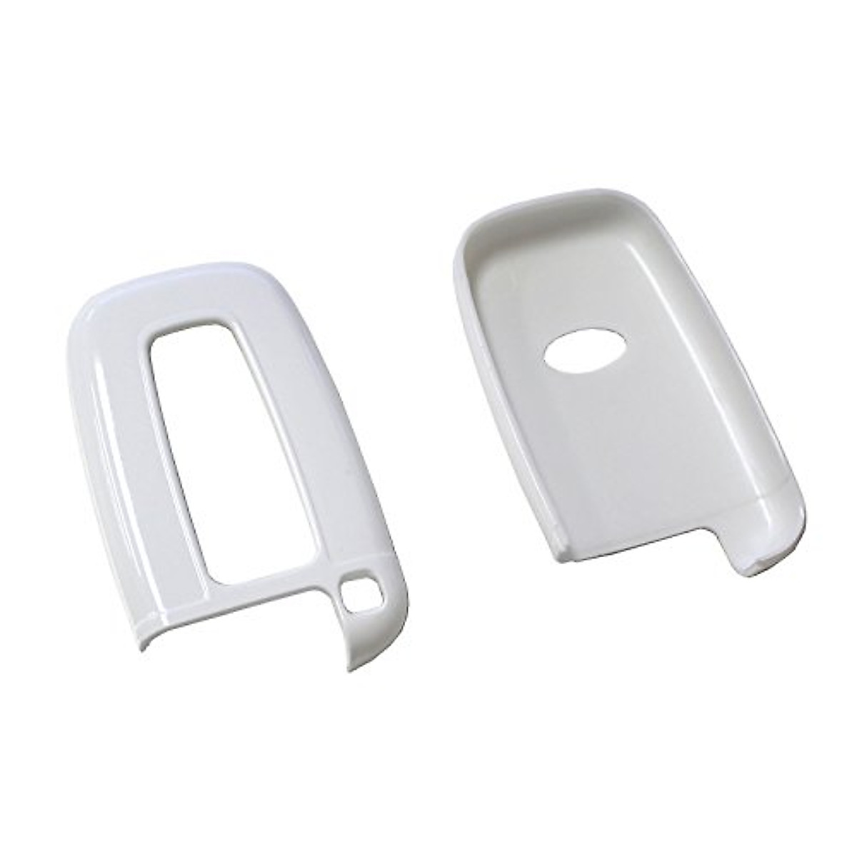 iJDMTOY (1) Exact Fit Gloss Metallic Pearl White Smart Remote Key Fob Shell Compatible With Hyundai Veloster Sonata Elantra Genesis Kia Optima Forte (double check the year/fitment in description)