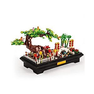 dOvOb Decor Bonsai Tree Mini Building Set, Plant Model Toys as Gift for Adult, Build a Bonsai Idea Display Pieces for The Home or Office (1426 Pieces)