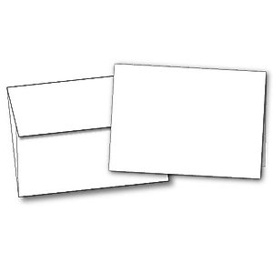 Heavyweight Small Blank Note Cards with Envelopes for Card Making - 40 Cards and Envelopes Set - Bright White Card Stock For Making Greeting Cards, Thank You Cards, and Notecards