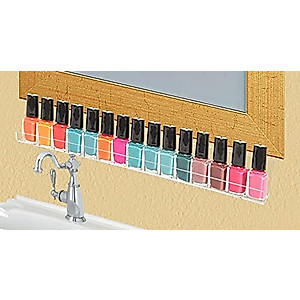 Marketing Holders Wall Shelf 15" Long Nail Polish Clear Display Rack Premium Acrylic Narrow Shelves