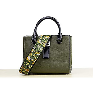 Allzedream Adjustable Guitar Style Purse Strap Replacement Crossbody Bags Jacquard Weave Embroidered (Autumn)