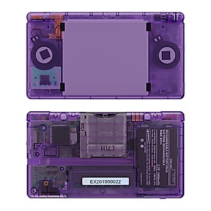 eXtremeRate Clear Atomic Purple Replacement Full Housing Shell for Nintendo DS Lite, Custom Handheld Console Case Cover with Buttons, Screen Lens for Nintendo DS Lite NDSL - Console NOT Included