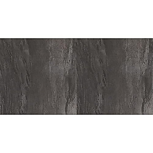 FloorPops FP3328 Raven Peel & Stick Floor Tiles, Black (Pack of 2)