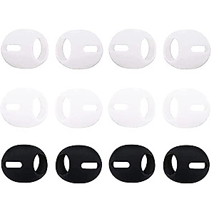 ALXCD Fit in Case Ear Cover Compatible with AirPods 3 Earbuds 3rd Gen, Silicone Earbud Covers Eartips Fit in Charging Case, Compatible with AirPods 3, 6 Pairs White/Black/Clear