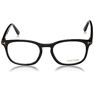 Eyeglasses Tom Ford FT 5505 001 Shiny Black, Rose Gold"t" Logo, 52-19-145