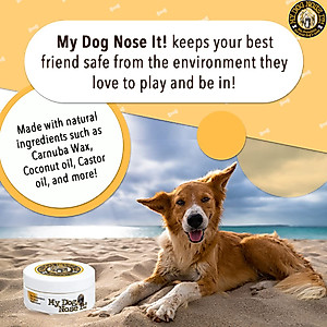 My Dog Nose It Moisturizing Sun Protection Balm for Dogs Noses - Protect Your Dog from Harmful UVA/UVB Rays .5 Ounce