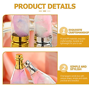 TOYANDONA 20Pcs Metallic Bottle Container Mini Bottle Shaped Candy Jars Wedding Candy Box Bridal Shower Favors Plastic Wine Containers Golden