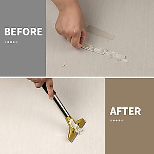 Razor Blade Scraper, 4 inch Scraper Tool with 10PCS Extra Metal Blades, Large Cleaning Razor Scraper, Floor Scraper, Glass Stove top Scraper, Window Scraper for Paint, Gum, Glue Remover