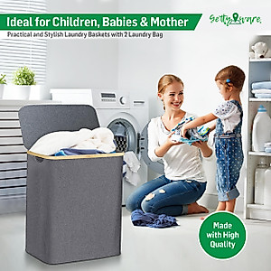 Gettyware laundry room decor|Large Laundry Basket|140L Clothes Hampers for Laundry, Dirty Clothes Hamper|collapsible laundry baskets|household essentials|bedroom accessories|laundry basket with lid