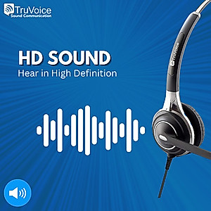 TruVoice HD-750 Wired QD Headset with HD Sound and Ultra Noise Canceling Microphone - Compatible with Cisco 6xxx, 78xx and 88xx Series Phones and 7931 7940 7941 7942 7945 7960 7961 7962 7965 7970 7975