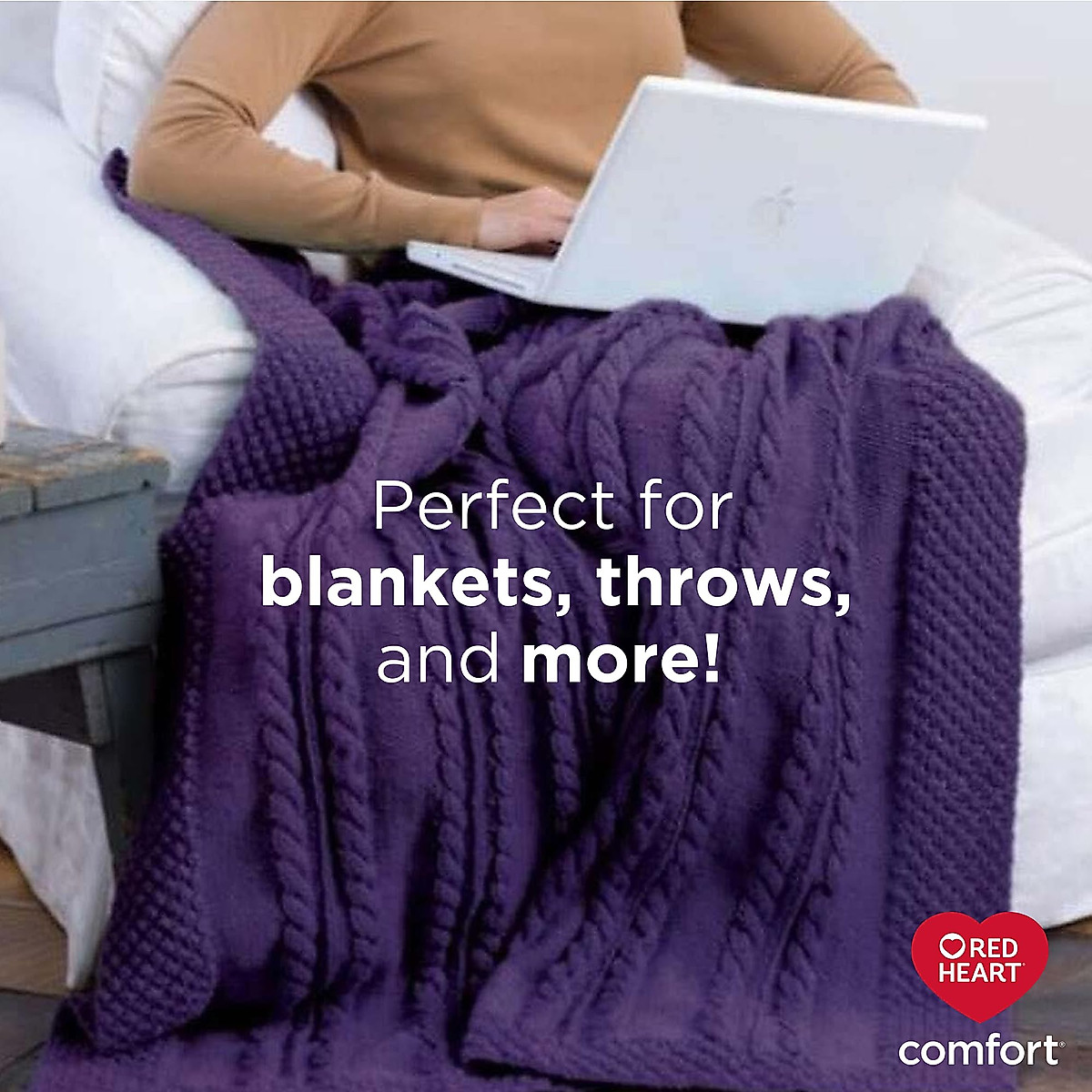 Red Heart Comfort Bright Pink/Orange/Purple Yarn - 1 Pack of 16oz/454g - Acrylic - 4 Medium (Worsted) - 867 Yards - Knitting/Crochet