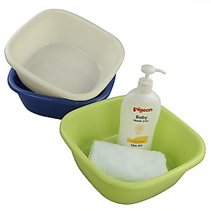 Doryh Square Small Wash Basins, 8-Quart, Set of 3