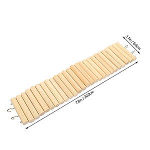 POPETPOP Guinea Pig Cages Hamster Wooden Ladder Hamster Climbing Toy Bendable with Hooks for Guinea Pig Small Pet Reptile Rat Gerbil Chinchilla Chipmunk Hedgehog Guinea Pig Hideout