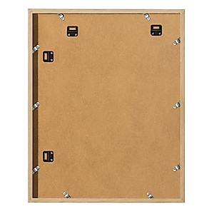 eletecpro 16x20 Picture Frames Set of 2 Display 11x14 Photo with Mat, Made of Oak Wood and Strong Plexiglass, Natural Poster Frame for Classic Home Decor on Wall, Horizontally or Vertically Hanging