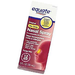 Equate - Nasal Spray, No Drip Original, 1oz (Compare to Afrin) 1-Pack