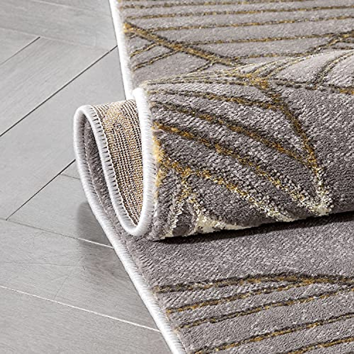 Well Woven Fairmont Madeline 7'10" X 9'10" Grey Retro Marble Pattern Glam Area Rug