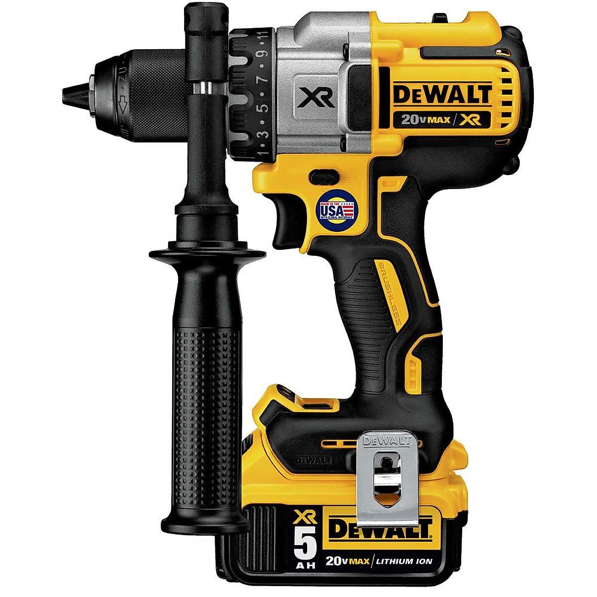 DEWALT 20V MAX XR Brushless Drill/Driver 3-Speed, Premium 5.0Ah Kit, Cordless (DCD991P2)