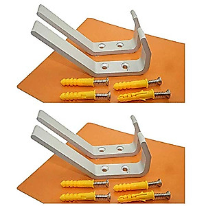 4/PK Helmet Rack Helmet Wall Display Rack Helmet Storage Holder, Wall Mounted Motorbike Helmet Storage Rack Hanger, for Coats, Hats, Caps - No Helmet - with Mounting Hardware