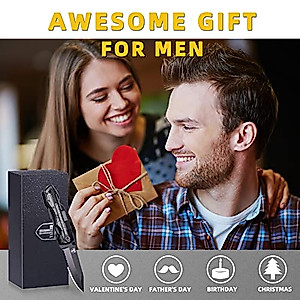 TRSCIND Pocket Knife Engraved Multitool, Love You More, Personalized Gifts for Mens, Unique Anniversary Birthday Gifts for Him husband Boyfriend, Perfect Gifts for Camping Hunting Fishing