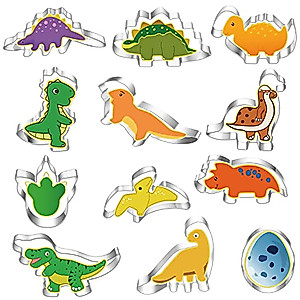 MrCookie New Dinosaur Cookie Cutters Set,Mini Small Sizes,24pcs Biscuit Molds for Kids,Cookie Molds for Baking, DIY, Kitchen, Cake, Kid's Dinosaur Party.