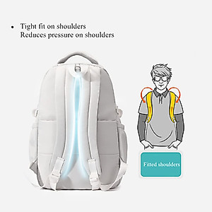 LANSHIYA Cute Aesthetic Backpack for Girls Middle School Students Bookbag Teens Solid Color Lightweight Travel Daypack Casual Schoolbag with Coin Pouch,Blue