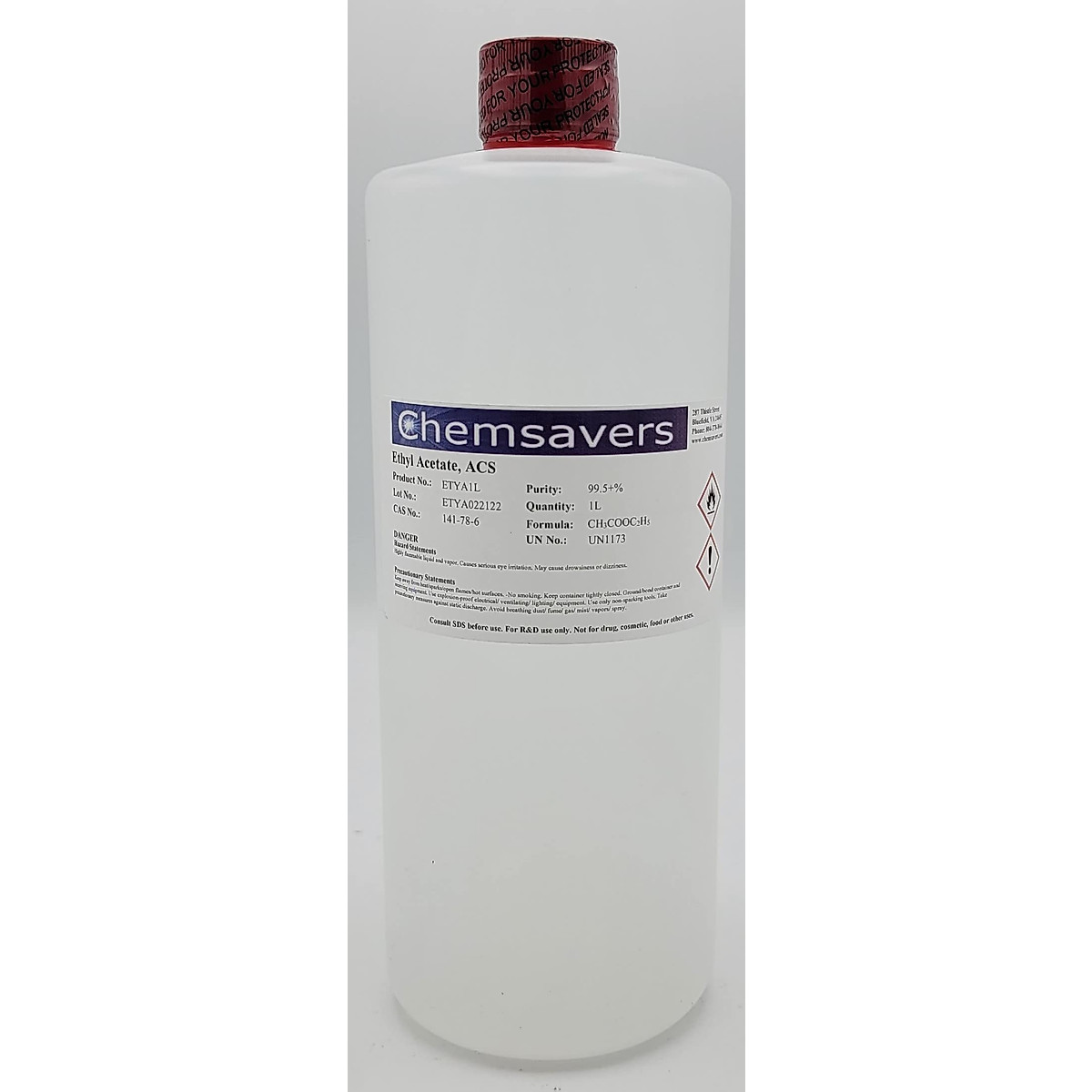 Ethyl Acetate, ACS, 99.5+%, 1L