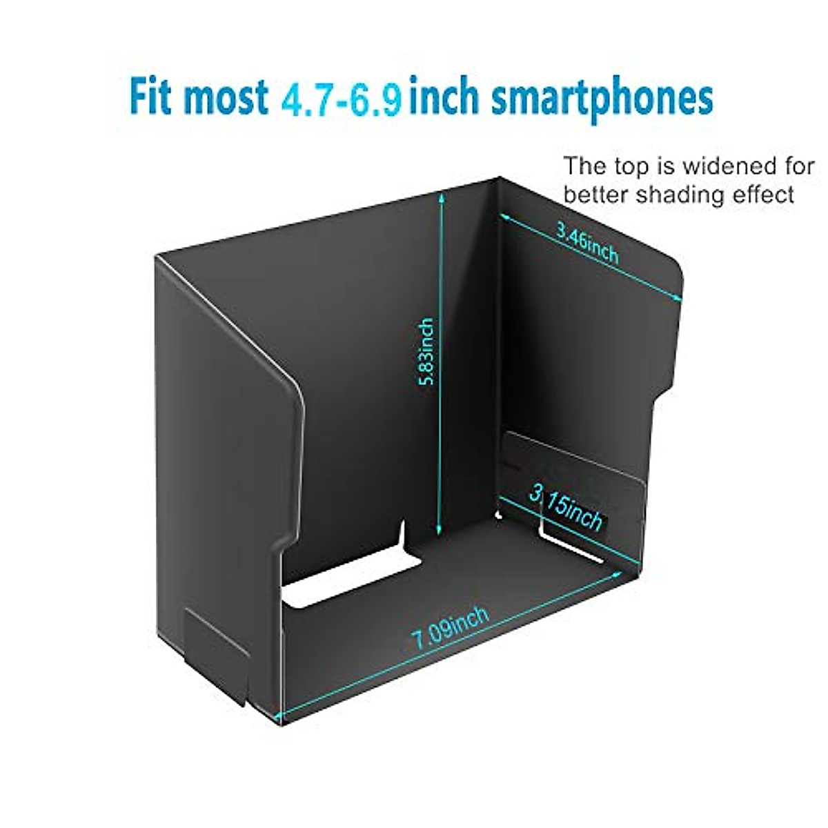 Hanatora 4.7-6.9 inch Phone Sun Hood Shade for DJI Mavic 3,Mini 2,Mini 3 Pro,Air 2S,Mavic Air 2 Remote Controller,Foldable Smarphone Monitor Sunshade Accessories