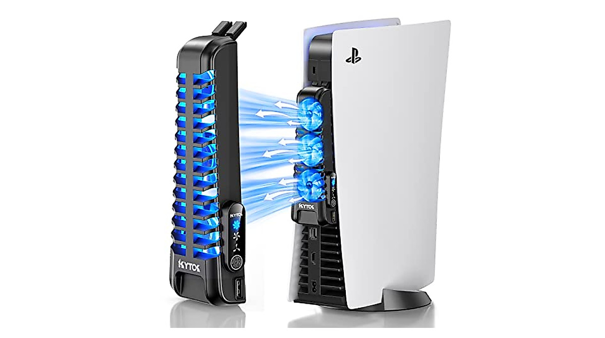 Kytok PS5 Cooling Fan with 3 Adjustable Fans, Quiet PS5 Fan Upgraded ...