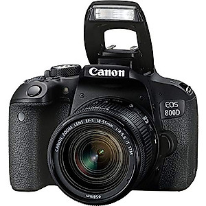 Canon EOS 800D DSLR Camera with 18-55mm Lens (1894C002AA), EOS Bag, Sandisk Ultra 64GB Card, Clean and Care Kit (Renewed)