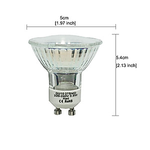 JQSLIGHT LED Landscape Lights,GU10 Blue LED Spotlight Bulbs 5W MR16 GU10 Base Blue Coloured Spot Light Bulb for Wall Washer Lamps, Landscape Lighting, Decorative Lighting, Mood Lighting