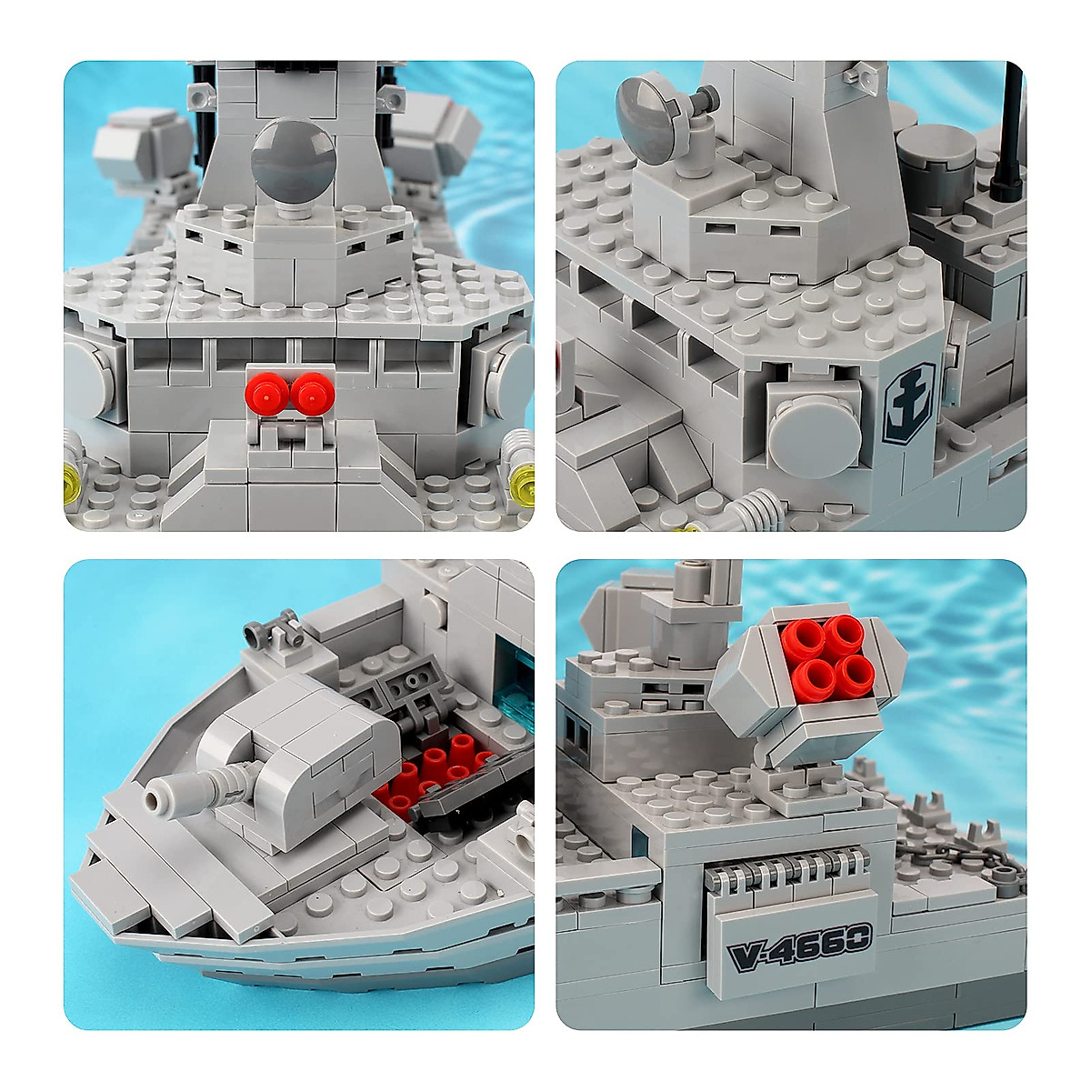 SUNHABI Boys Toys 10-12 Years Old Toys for Boys Age 8-10 7-8-9-10 Military Battleship Building Toys Compatible with Lego Sets for Boys 8-14 Gifts for 10+ Year Old Boys 10 Year Old Boy Gifts