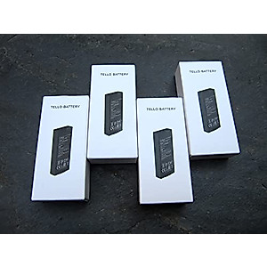 gifi power 4pcs x 1100mAh Batteries for Ryze Tech DJI Tello Drone (Black)