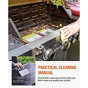 Homenote 36 inch Griddle Cover for Blackstone with Hood and Stand, Heavy Duty Grill Cover Waterproof Windproof Weather Resistant with Support Pole for Outdoor Grilling Camping Gas Grill Griddle 