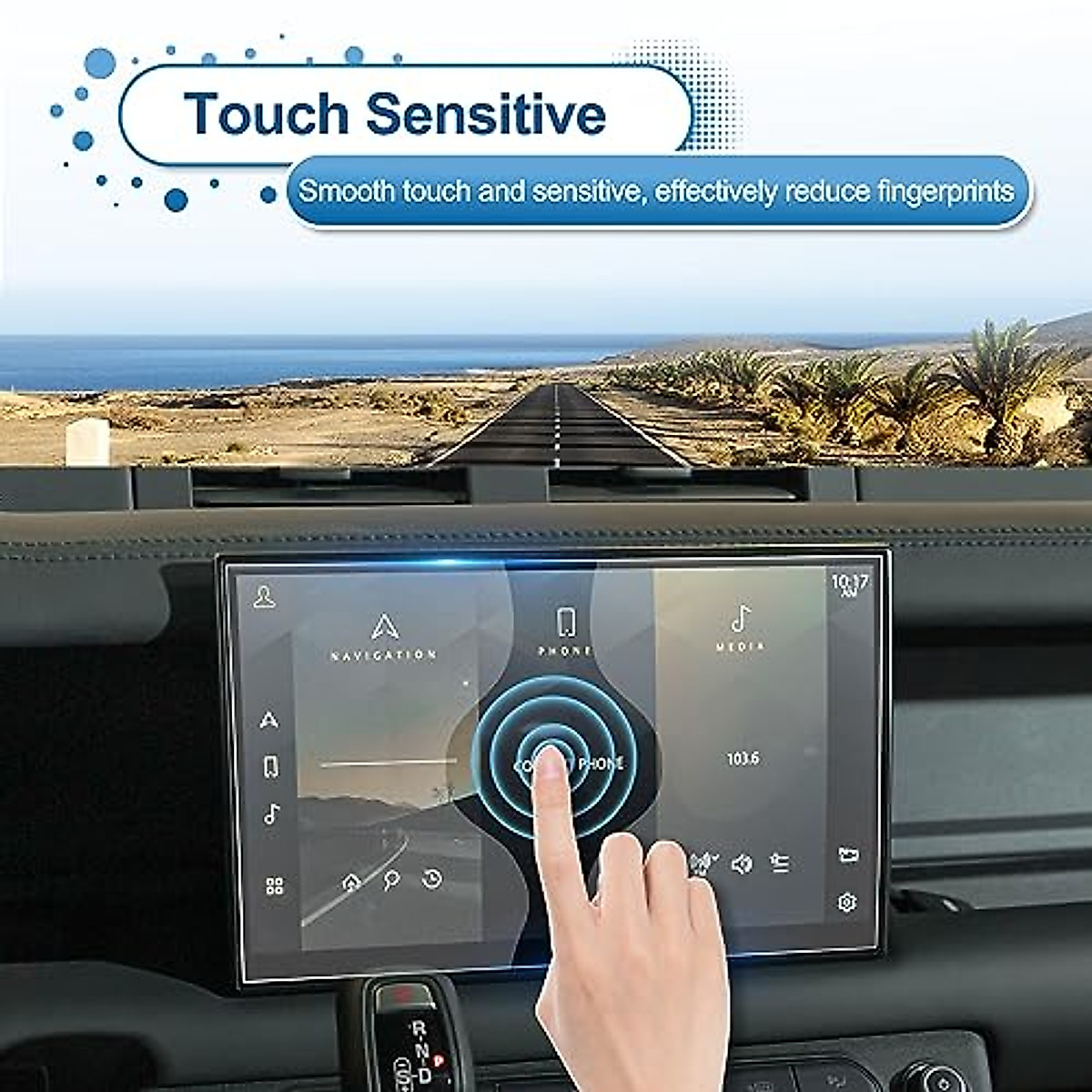 Coleya 2023 2024 Defender Screen Protector for L and Rover Defender 11.4-inch Touch Screen Pivi Pro Infotainment Display 9H Tempered Glass 2023 2024 Defender HD Transparent Protective Film