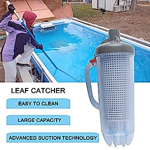Universal Large In-line Pool Leaf Canister with Mesh Basket Compatible with Hayward, Zodiac Baracuda, Pentair with AXV092 1.5" Hose Connector Adapter Pool and Spa Cleaner (Updated)