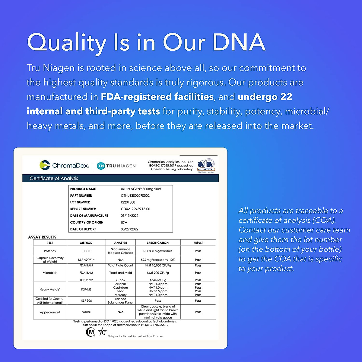 TRU NIAGEN - Patented Nicotinamide Riboside NAD+ Supplement. NR Supports Cellular Energy Metabolism & Repair, Vitality, Healthy Aging of Heart, Brain & Muscle - 30 Servings / 30 Capsules - Pack of 3