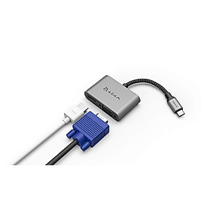 Adam Elements Male to Female VGA, HDMI, USB Type C Cable, 6ft, Lightweight and Durable