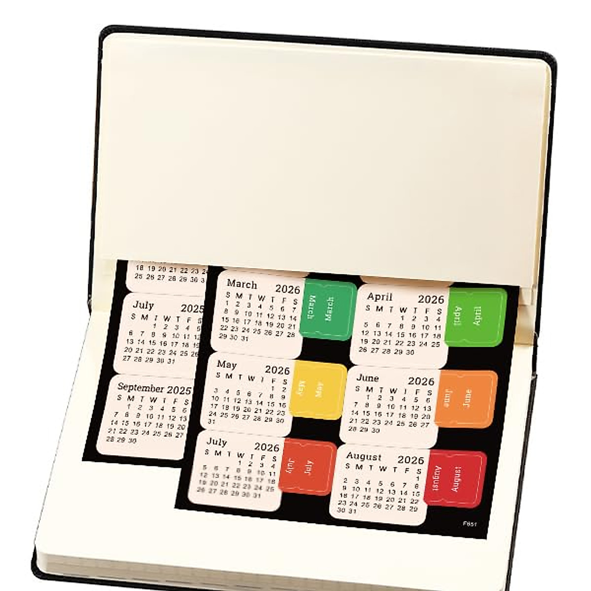 2023 Planner - 18-Months Weekly Monthly Planner 2023, January 2023 - June 2024, 5.75" x 8.25", Saffiano Leather with Thick Paper, Back Pocket with 32 Notes Pages - Black