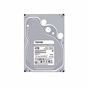 Toshiba X300 4TB Performance & Gaming 3.5-Inch Internal Hard Drive - CMR SATA 6.0 GB/s 7200 RPM 128 MB Cache - HDWE140XZSTA