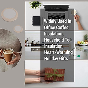 Wood Grain Electric Portable Cup Warmer Plate & Coffee Warmer & Mug Warmer with USB Cable for Office/Home/Travel Use, Suitable for Stainless Steel Cup, Ceramic Cup, Glass Cup, etc(Light Wood Grain)
