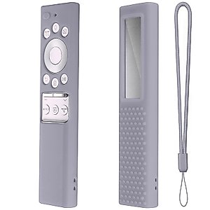 Silicone Cover for Samsung Solar TV Remote Control BN59 Series 2021, Light Weight Samsung Remote Cover Case Shockproof Silicone Sleeve(Gray)